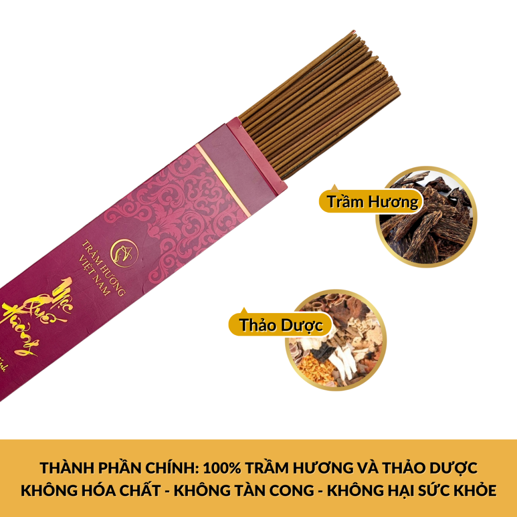 Moc Que Huong Herbal Agarwood Incense - 50 incense » Tinh Hoa Trầm Việt